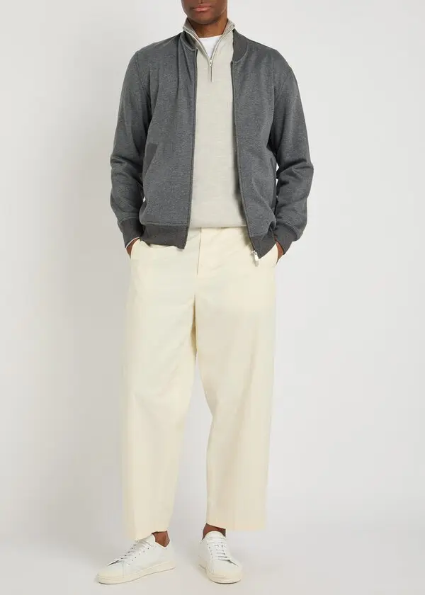 Brunello Cucinelli Zip-through Cotton-blend Sweatshirt