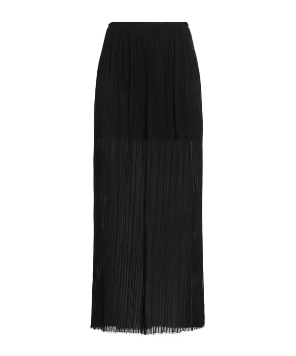 MAISON MARGIELA Pleated Maxi Skirt - Black