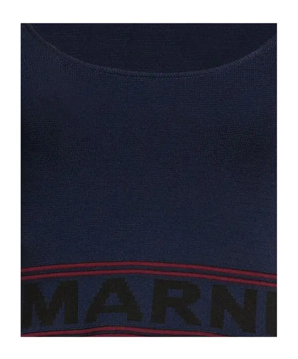 Marni Multicolor Cropped Knit Top