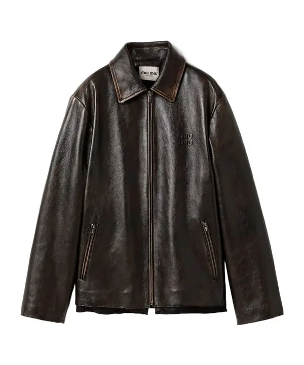 Miu Miu Nappa Leather Jacket
