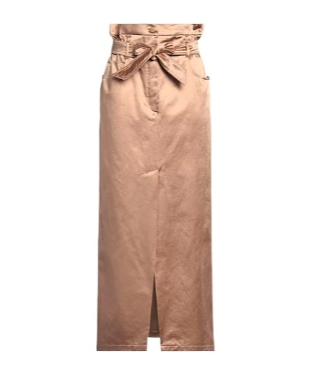 Max Mara Satin Maxi Skirt With Belted Waist