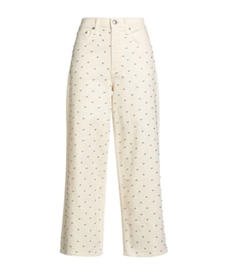 Rag & Bone Embellished Wide-leg Cropped Jeans