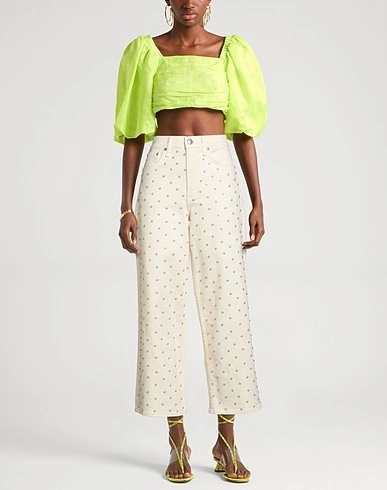 Rag & Bone Embellished Wide-leg Cropped Jeans