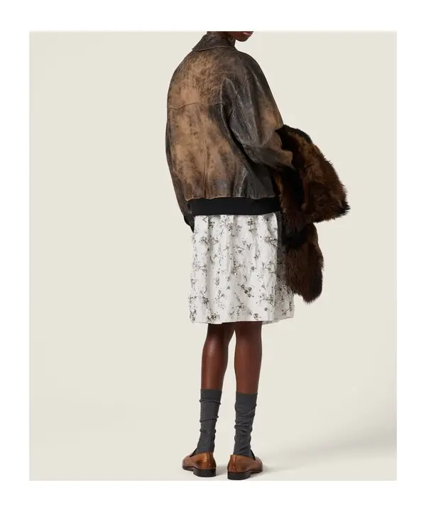 Miu Miu Embroidered Duchesse Skirt
