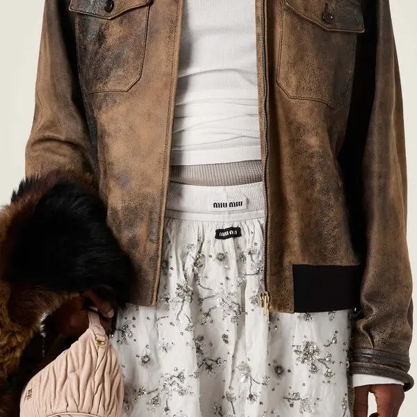 Miu Miu Embroidered Duchesse Skirt