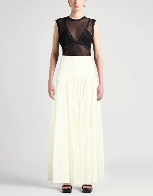 MAISON MARGIELA Satin Ruched A-line Skirt