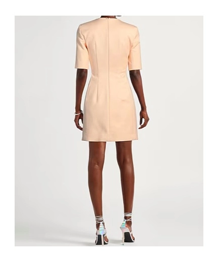 Sportmax Sheath Dress With Short Sleeves And Round Neck