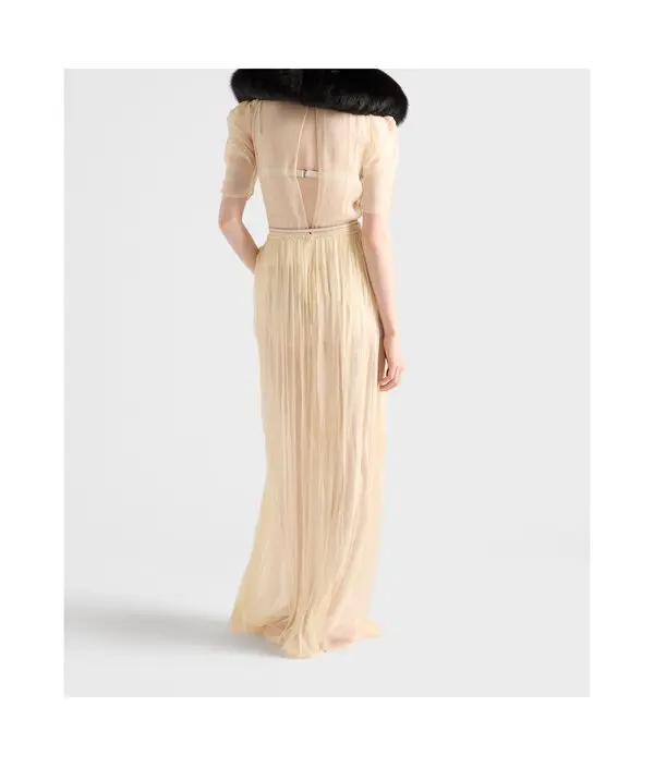 Prada Long Silk Chiffon Dress