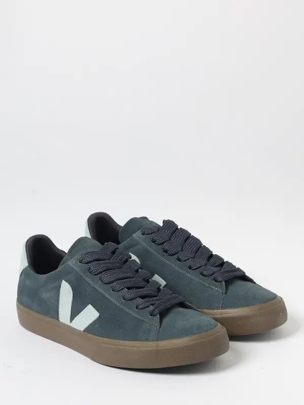 VEJA Campo Round Toe Lace-up Sneakers - Green