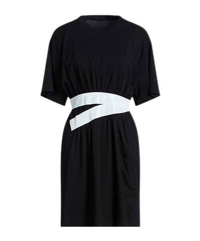 MAISON MARGIELA Printed Jersey Crewneck Dress - Black