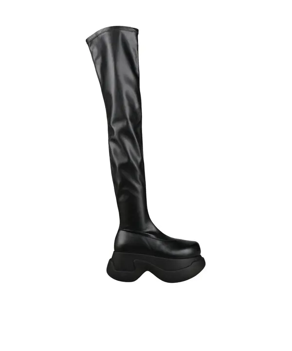 Marni Over The Knee Wedge Boots With Pointed Toe - Black