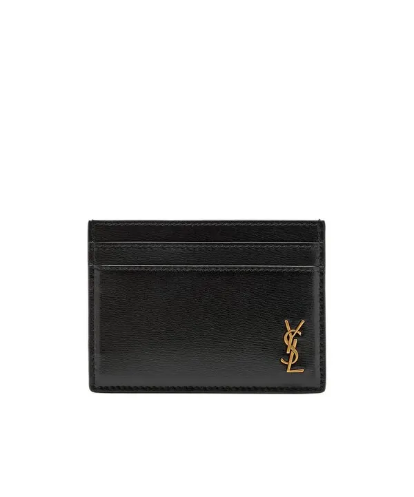 Saint Laurent Logo Leather Card Holder