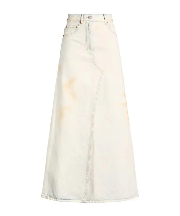 MAISON MARGIELA Tie-dye Flared Denim Skirt