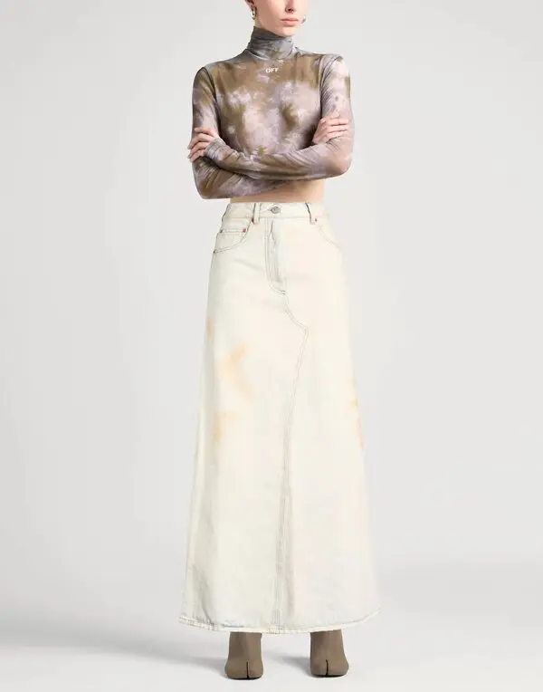 MAISON MARGIELA Tie-dye Flared Denim Skirt