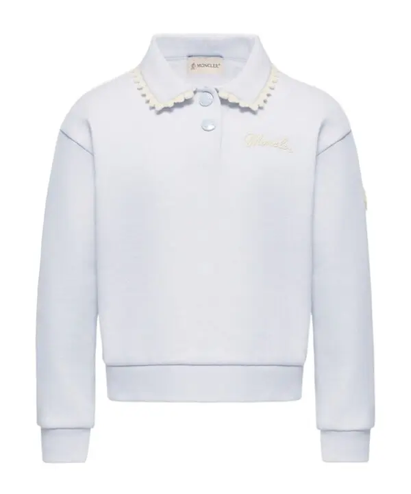 Moncler Cotton Fleece Sweatshirt With Collared Neckline