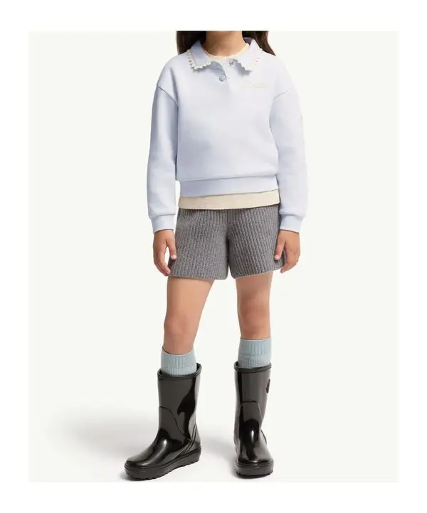 Moncler Cotton Fleece Sweatshirt With Collared Neckline