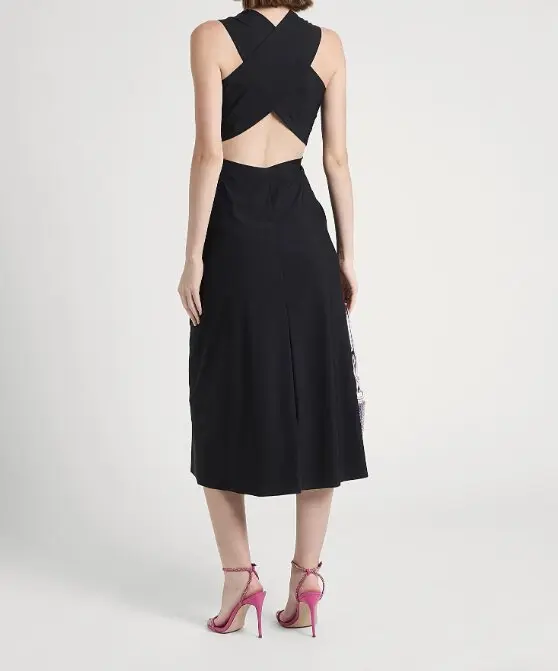 MAXCO. Max&co. Sleeveless V-neck Gathered Jersey Maxi Dress