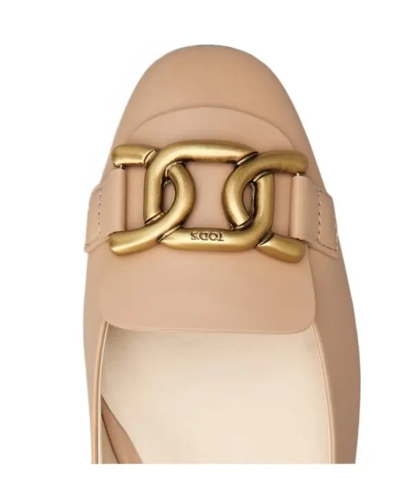 TOD'S Kate Ballet Flats With Metal Chain Buckle