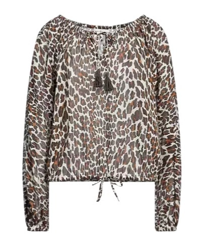 Tory Burch Leopard Print Tasseled Cover-up