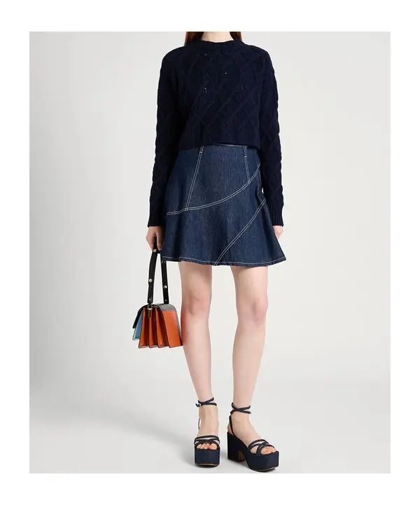 MAXCO. Max&co. Ribbed Crew Neck Long Sleeve Sweater