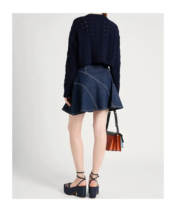 MAXCO. Max&co. Ribbed Crew Neck Long Sleeve Sweater