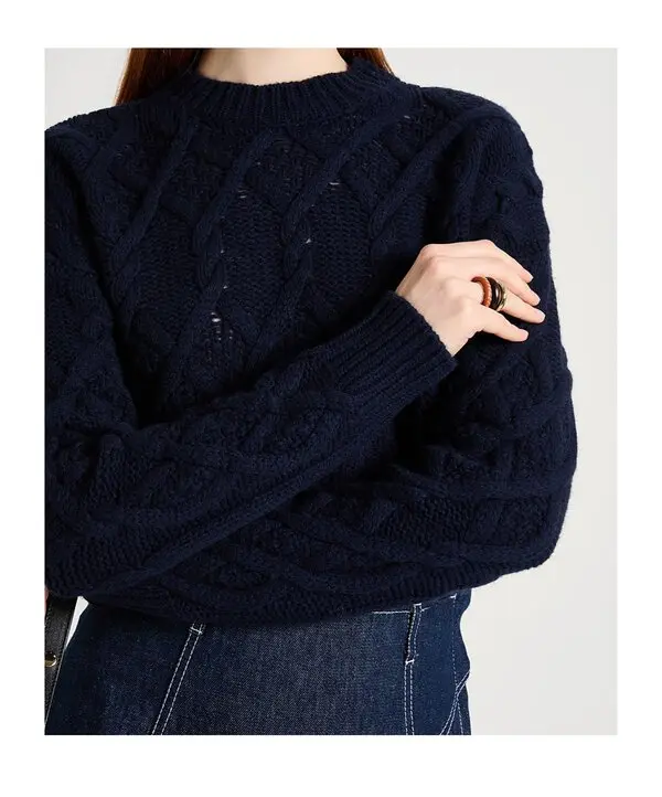 MAXCO. Max&co. Ribbed Crew Neck Long Sleeve Sweater