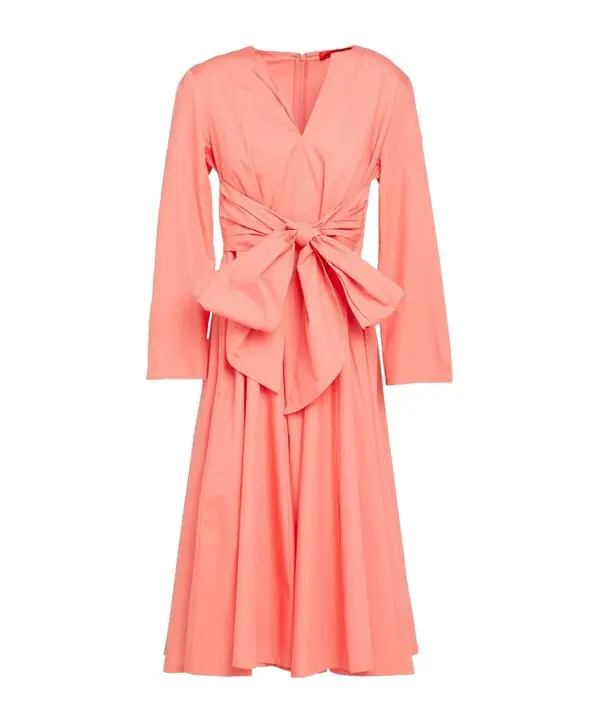 MAXCO. Max&co. Midi Dress With V-neck And Belted Waist