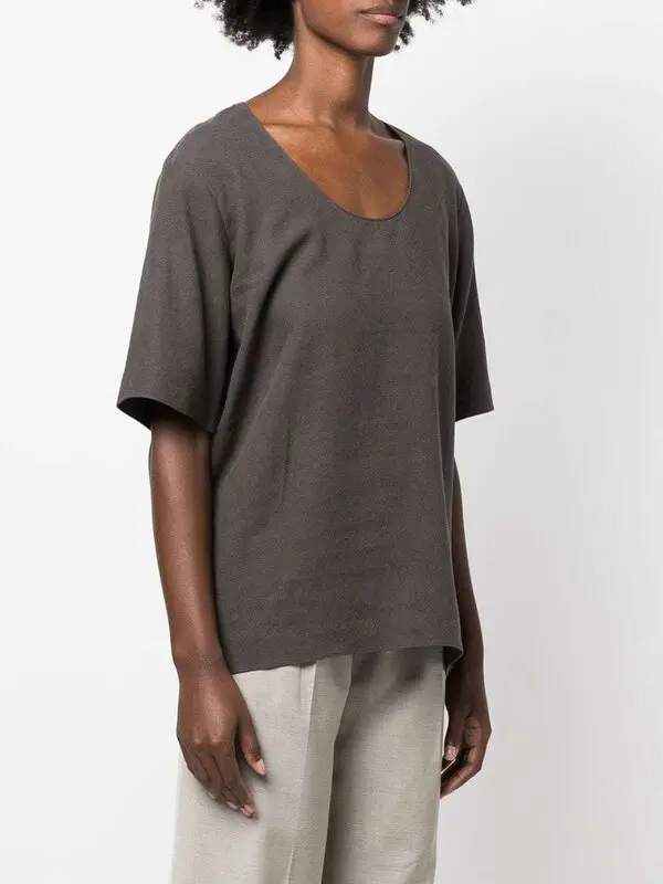 LOW CLASSIC Scoop Neck Short Sleeve T-shirt