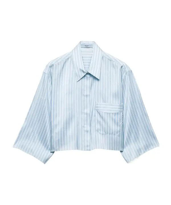 Prada Striped Patch-pocket Shirt