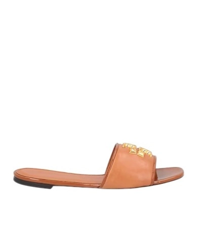 Tory Burch Flat Square-toe Sandals With Logo