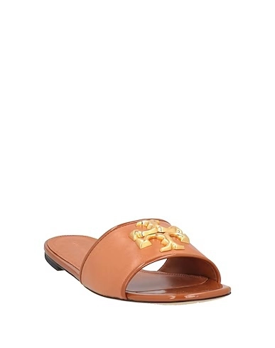 Tory Burch Flat Square-toe Sandals With Logo