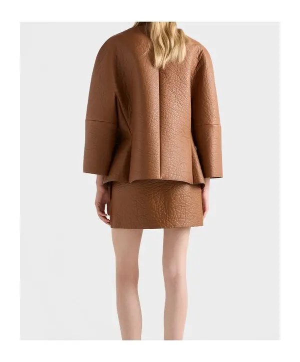 Prada Nappa Leather Jacket With Detachable Scarf