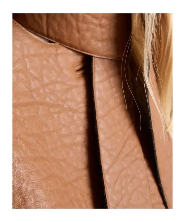 Prada Nappa Leather Jacket With Detachable Scarf