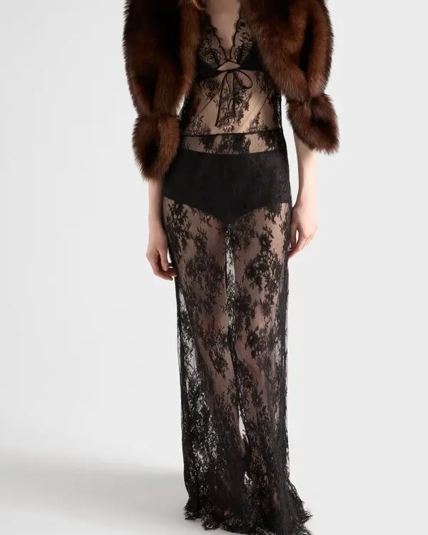 Prada Long Lace Dress