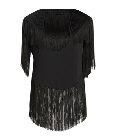 MAISON MARGIELA Round-neck Tassel Top - Black