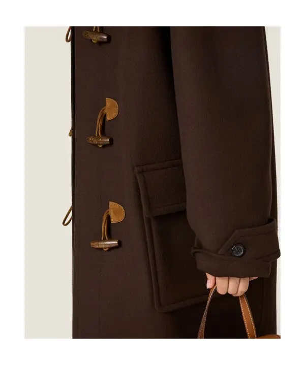 Miu Miu Double Cashmere And Wool Duffle Coat