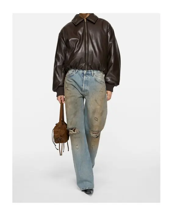 Acne Studios Faux Leather Bomber Jacket