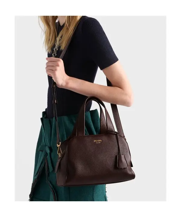 Prada Medium Leather Top-handle Bag