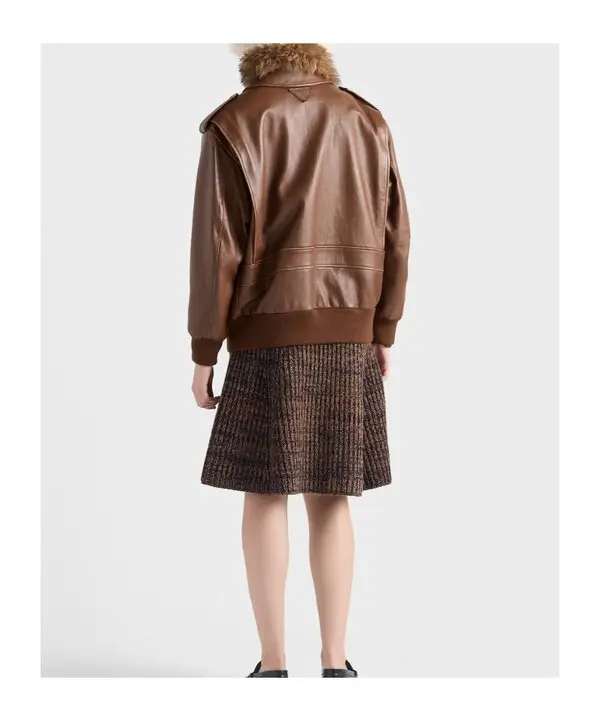 Prada Nappa Leather Bomber Jacket