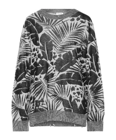 Saint Laurent Printed Sweater - Gray