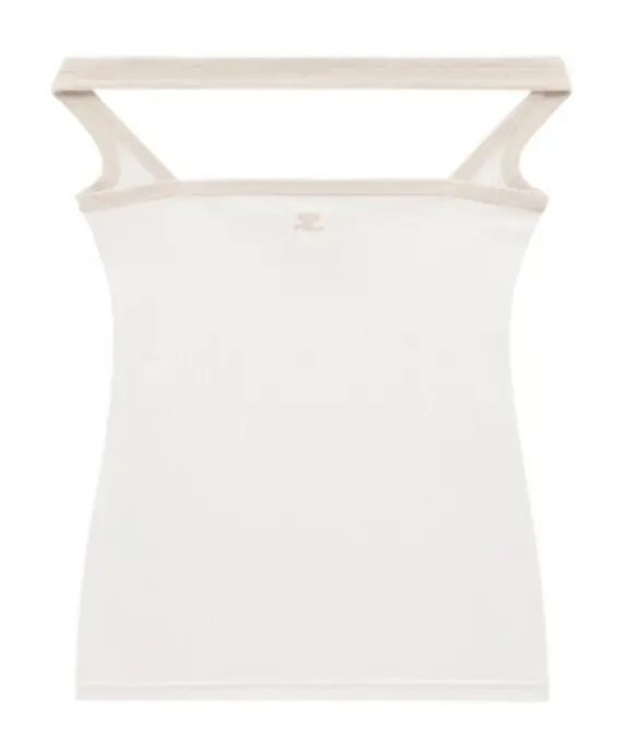COURREGES Courrèges Ac Logo Embroidered Contrast Top