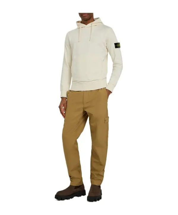 Stone Island Hooded Cotton Sweatshirt