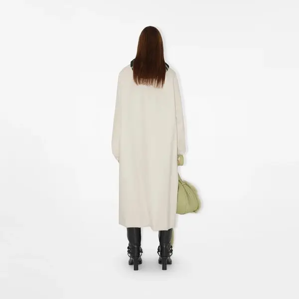 Burberry Checked Hood Zipped Gabardine Parka