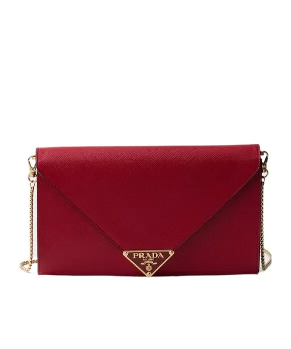 Prada Mini Saffiano Leather Bag With Chain Strap