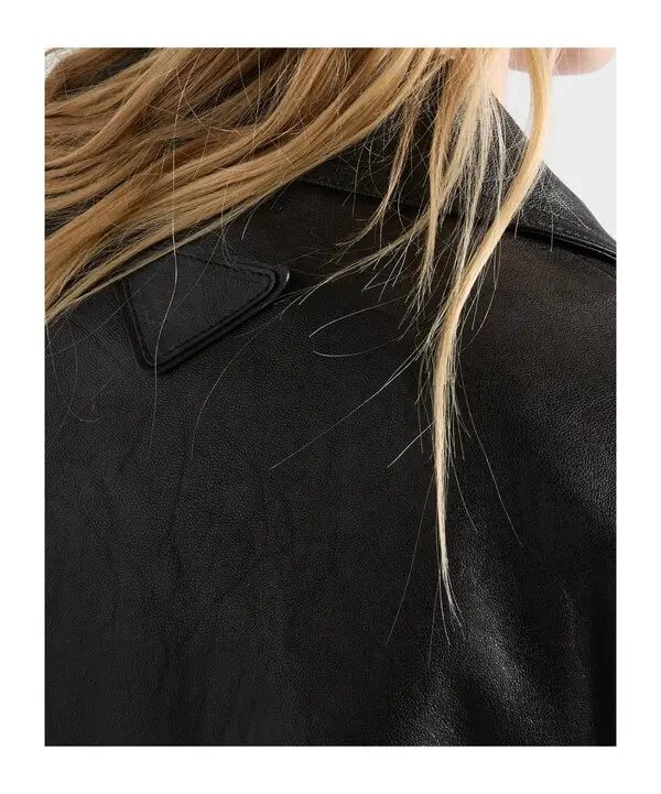 Prada Double-breasted Nappa Leather Caban Jacket