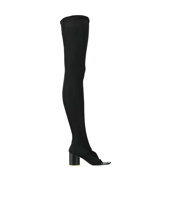 MAISON MARGIELA Solid Color Leather High Boots