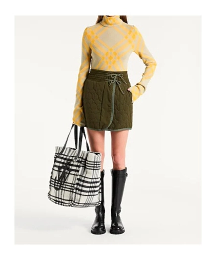 Burberry Tartan Pattern Turtleneck Sweater