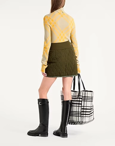 Burberry Tartan Pattern Turtleneck Sweater