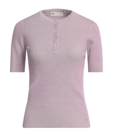 Tory Burch Short-sleeved Embroidered Logo Knitwear