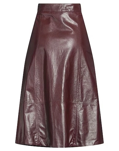 Brunello Cucinelli Leather A-line Skirt